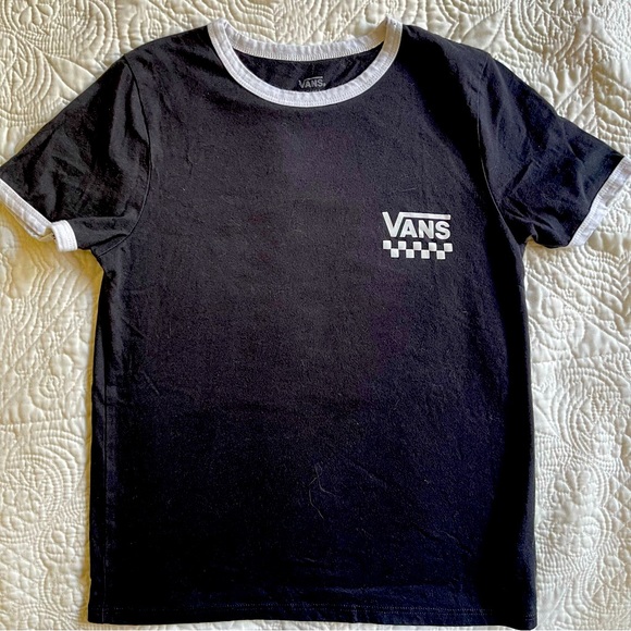 Vans | Shirts & Tops | Vans Black Logo Hawaii Skateboard Short Sleeve ...